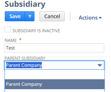 Changing Subsidiary Structure