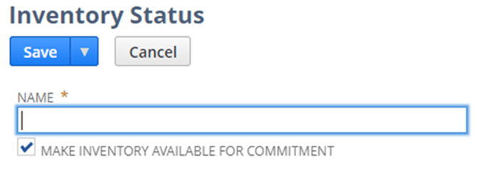 Enabling and Creating Inventory Statuses