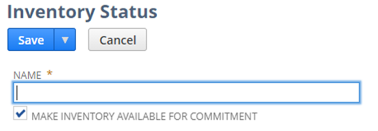 Enabling and Creating Inventory Statuses