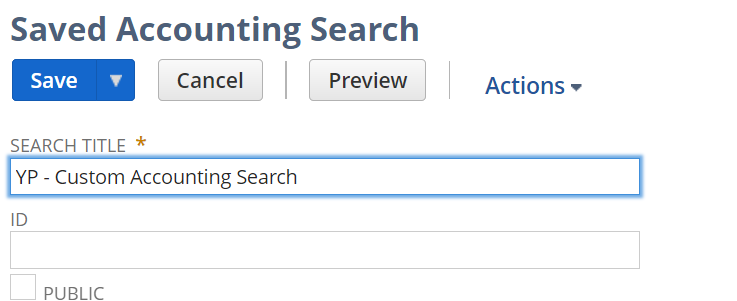 How to Create a Saved Search