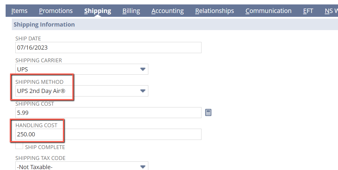 Managing Handling Fees for Oversized Items