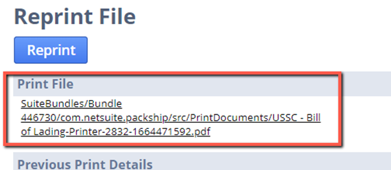 WMS Pack Station: Reprinting Documents via Netsuite UI